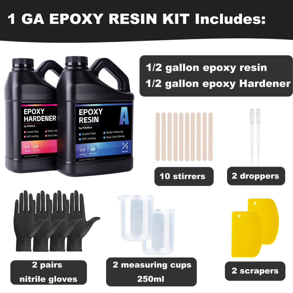 1:1 Epoxy Resin Kit for Art, Crafts, and DIY Projects - POURLA