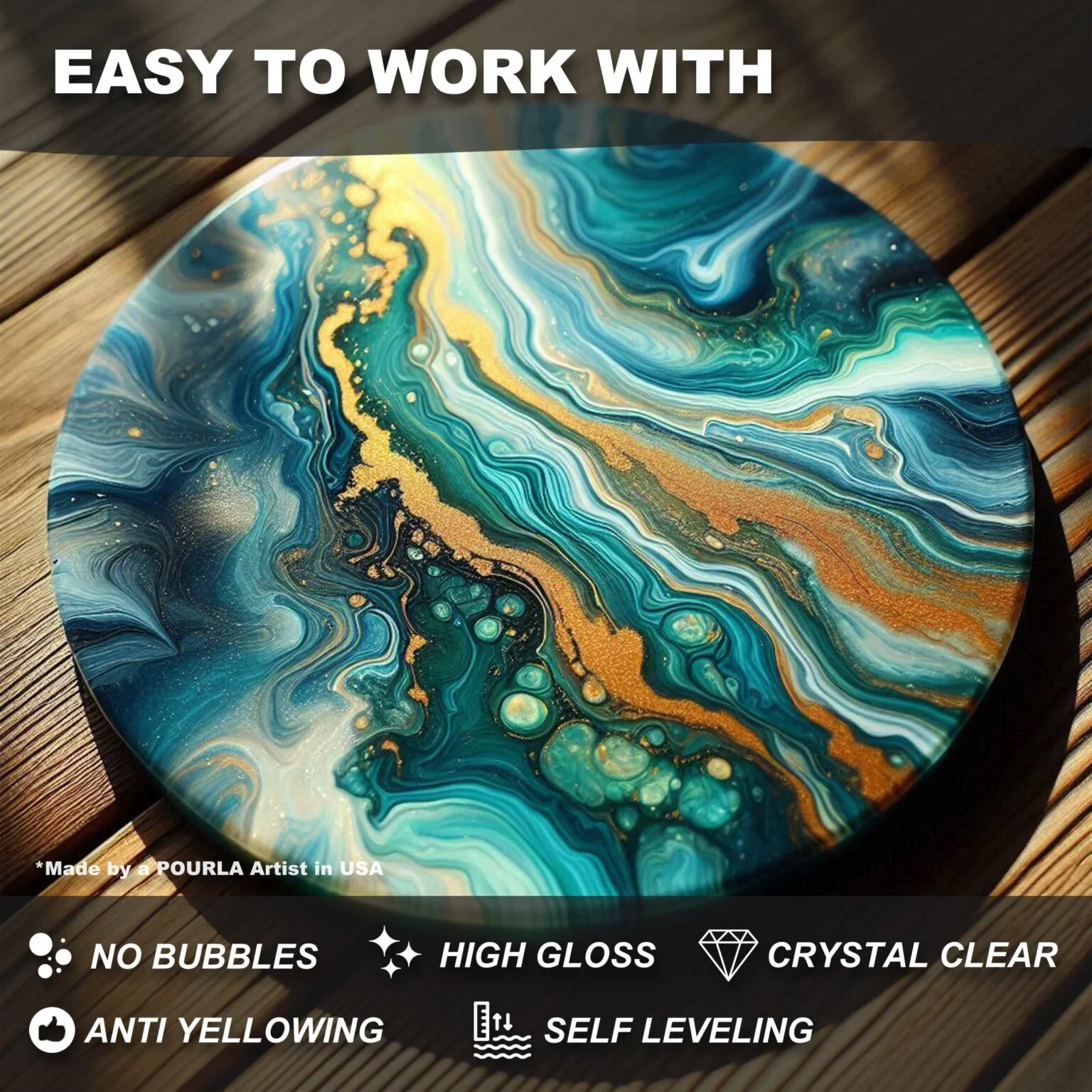 1:1 Epoxy Resin Kit for Art, Crafts, and DIY Projects - POURLA